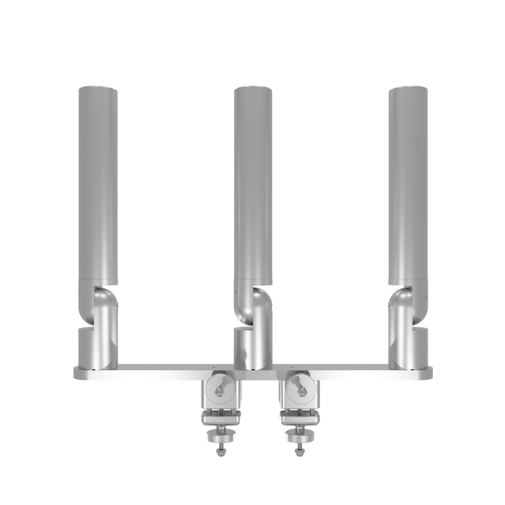 Muddycreek Horizontal Triple Tube Rod Holder Tree for Pontoons ...
