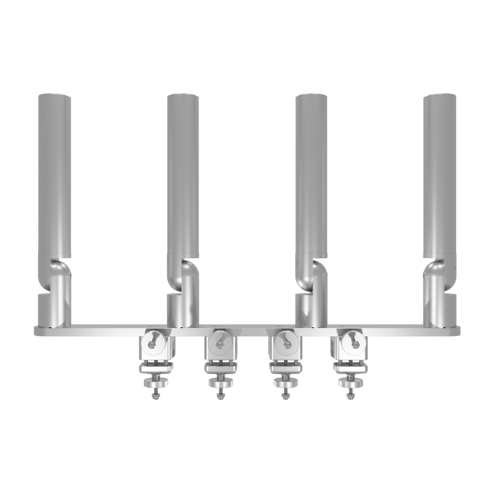 Muddycreek Horizontal Quad Tube Rod Holder Tree for Pontoons ...